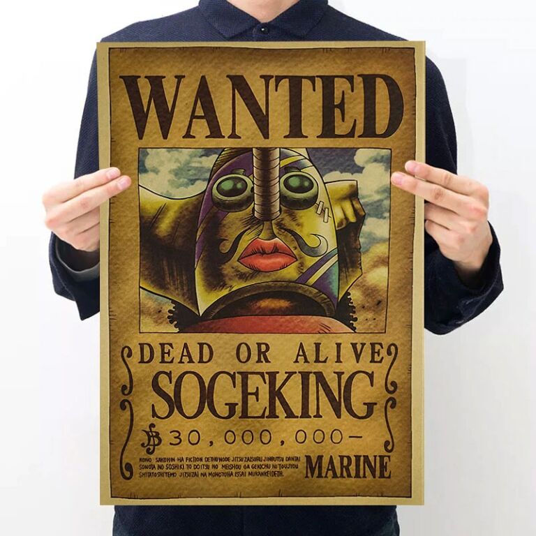Anime Sogeking Kraft Paper Wanted Poster - Official One Piece Merch ...