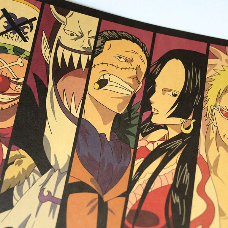 Oka Shichibukai Family Portrait Retro Poster - Official One Piece Merch ...