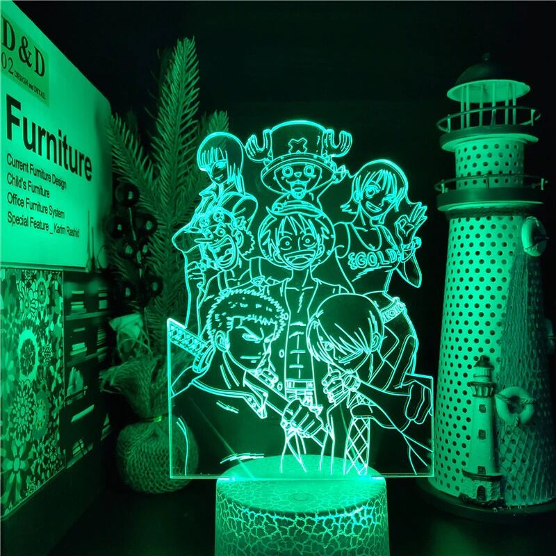 One Piece 3D Led ANIME LAMP Nightlights 7 Color - Official One Piece ...