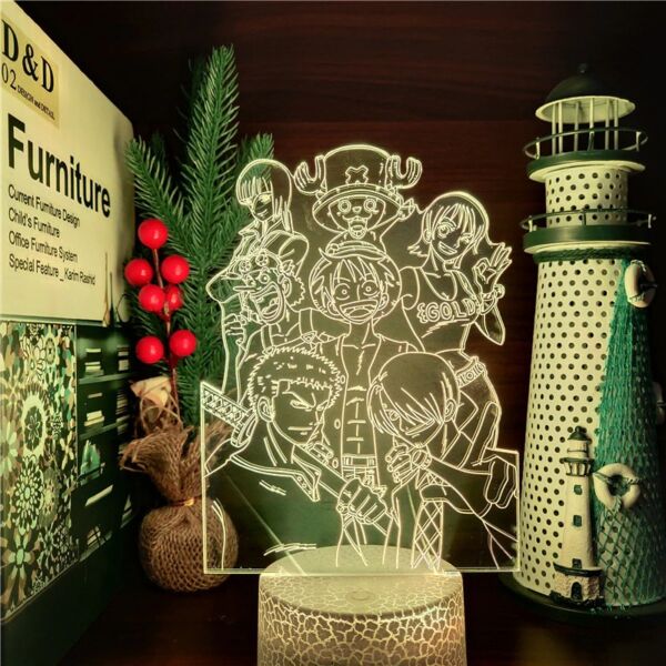 One Piece 3D Led ANIME LAMP Nightlights 7 Color - Official One Piece ...