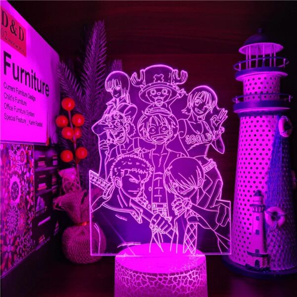 One Piece 3D Led ANIME LAMP Nightlights 7 Color - Official One Piece ...
