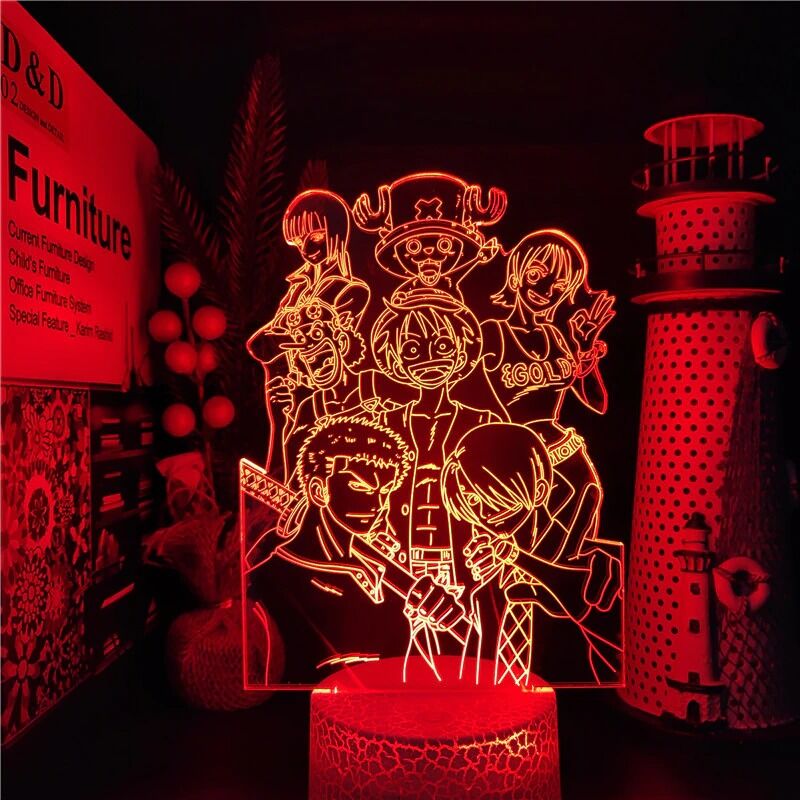 One Piece 3D Led ANIME LAMP Nightlights 7 Color - Official One Piece ...