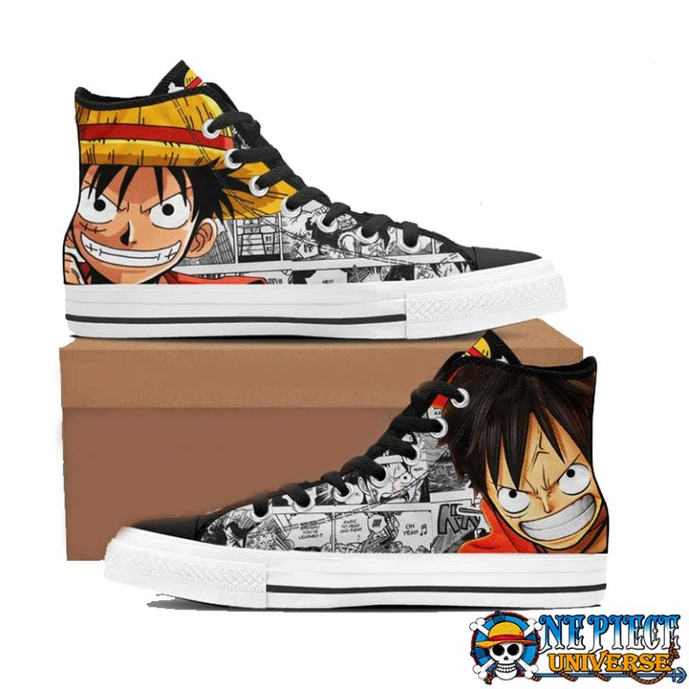 Luffy Custom Shoes One Piece High Top Converse Shoes - One Piece ...