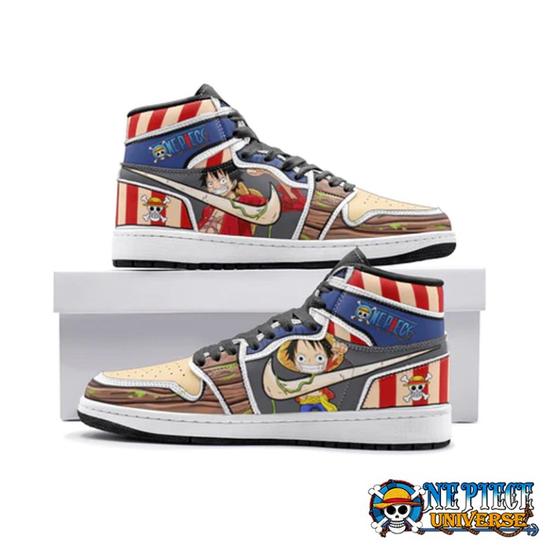 Luffy Jordan Shoes One Piece High Top JD Custom Shoes - Official One ...