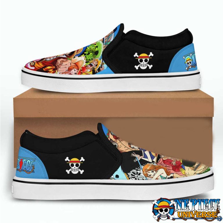 Straw Hat Pirates Slip On Shoes One Piece Custom Shoes - One Piece ...