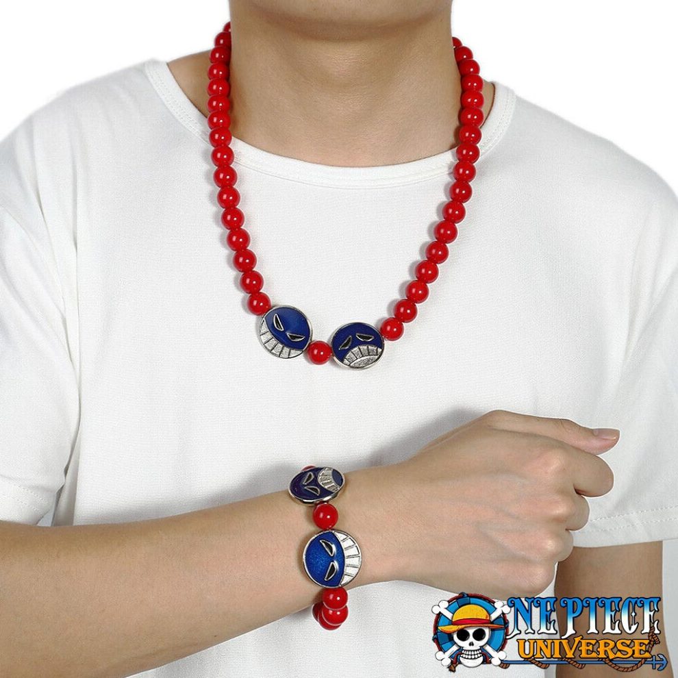 Portgas D Ace Bracelet Necklace Set Hot New 2023 | One Piece Universe Store