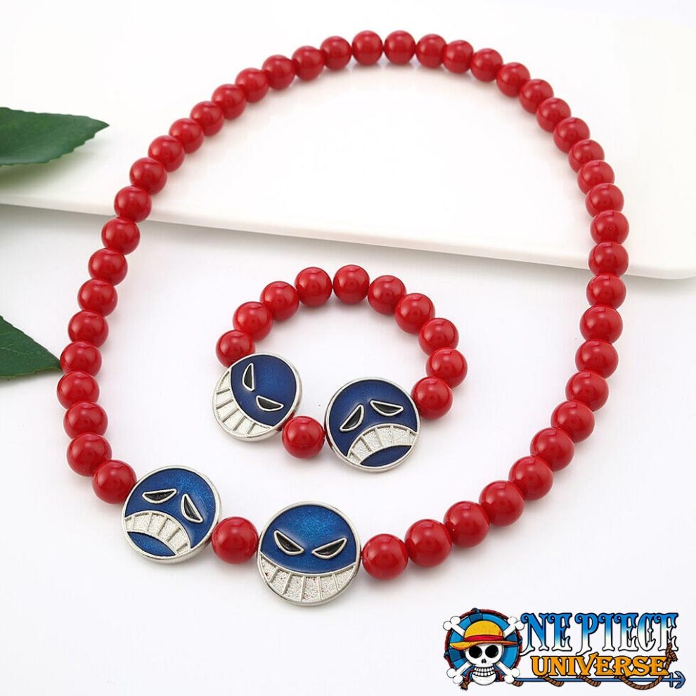 Portgas D Ace Bracelet Necklace Set Hot New 2023 | One Piece Universe Store