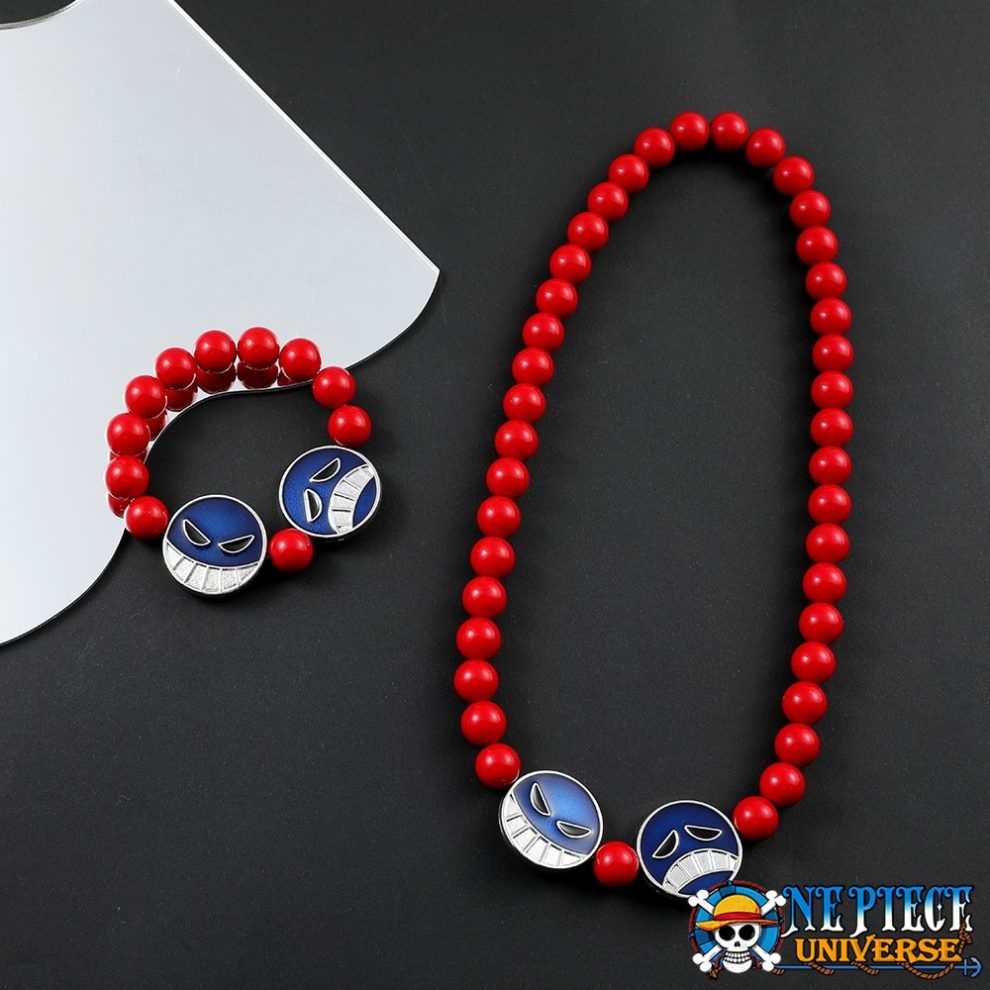 Portgas D Ace Bracelet Necklace Set Hot New 2023 | One Piece Universe Store