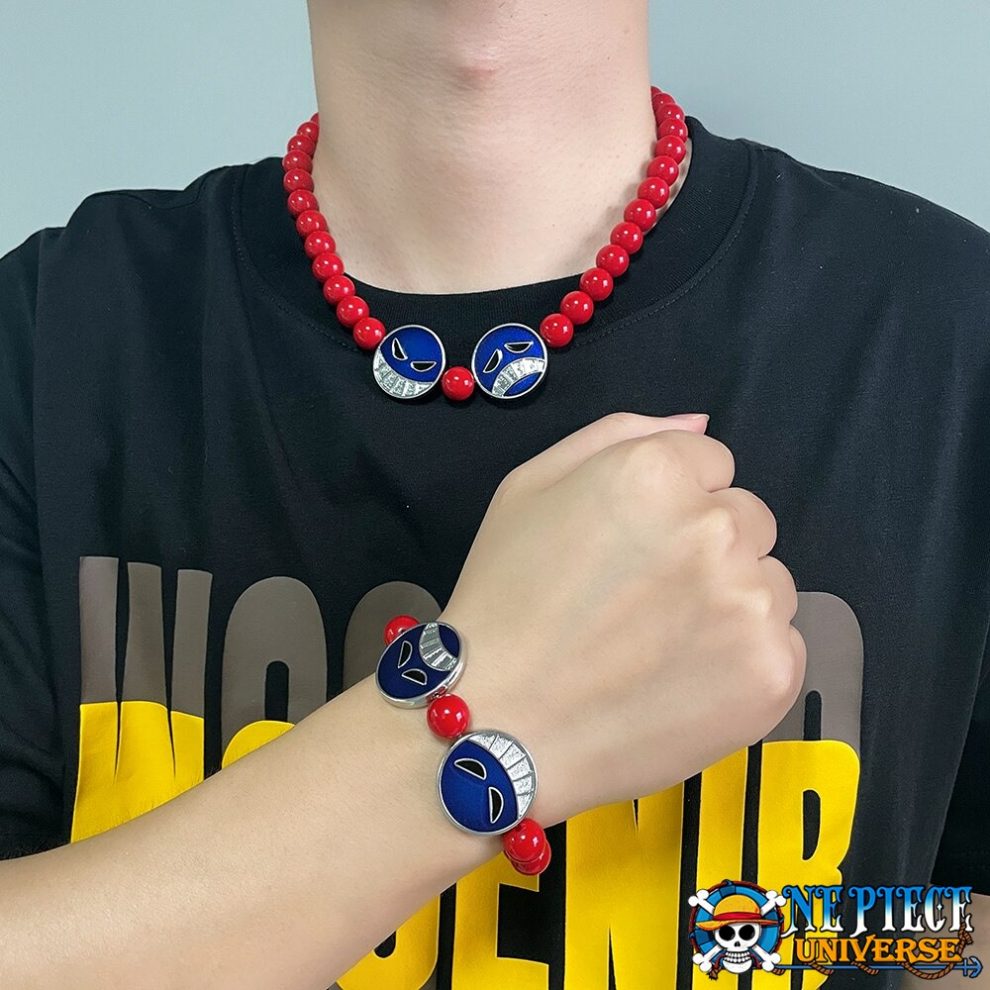 Portgas D Ace Bracelet Necklace Set Hot New 2023 | One Piece Universe Store