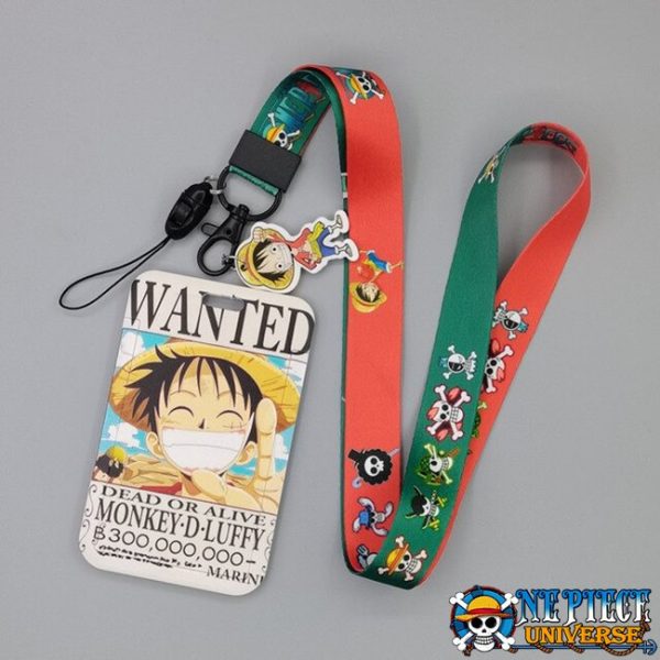 Lanyard Luffy With Card Holders And Keychain | One Piece Universe