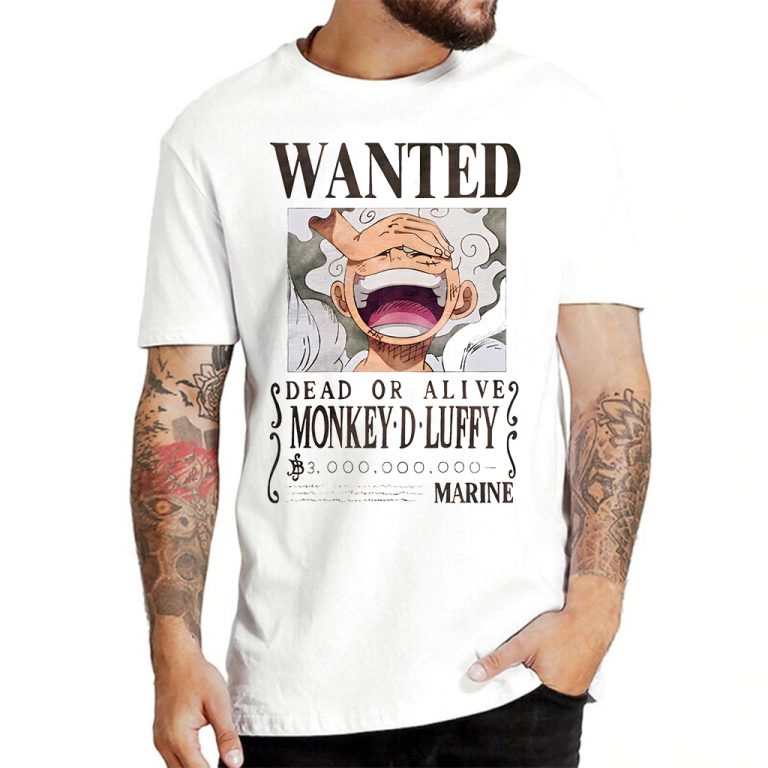 One Piece Monkey D. Luffy Gear 5 Wanted Unisex T-Shirt - One Piece ...