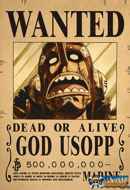 Anime Usopp Wanted Poster 42CM Wall Decoration | One Piece Universe