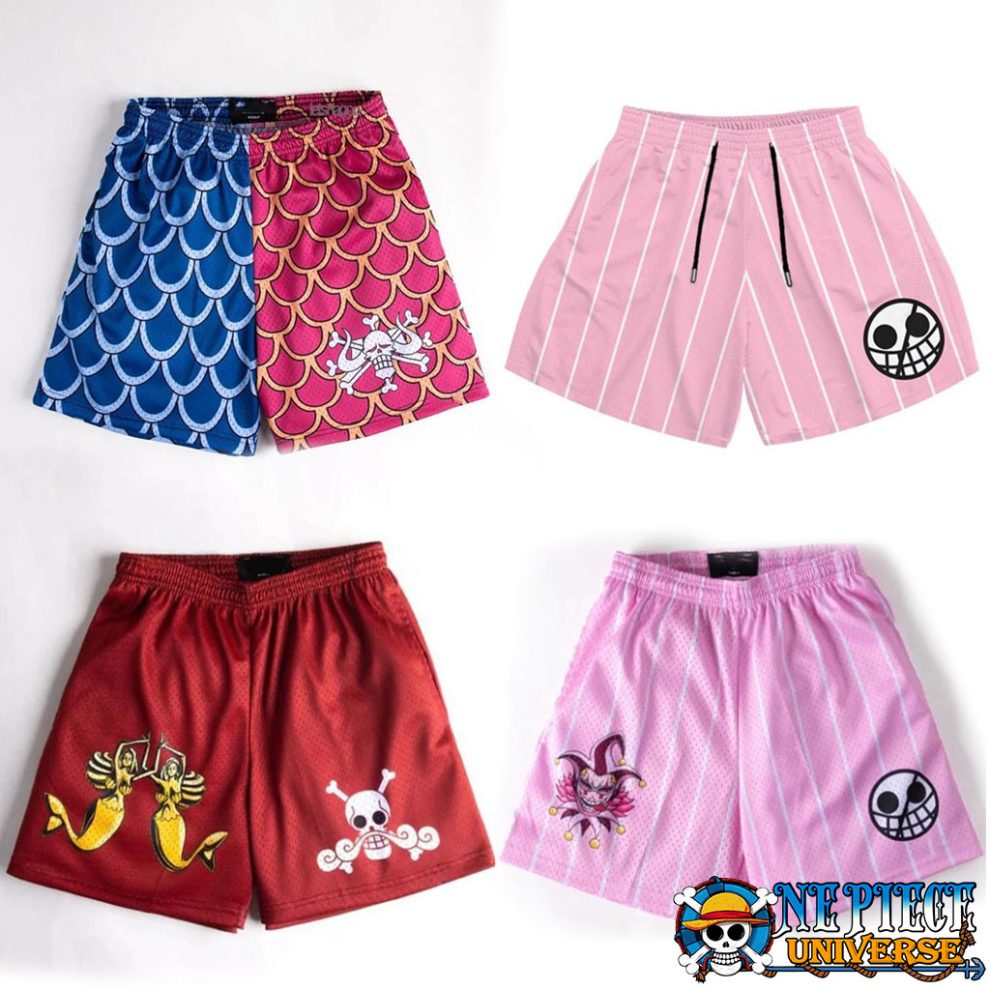 Anime Pattern One Piece Jolly Roger Shorts (4 Styles) | One Piece Universe