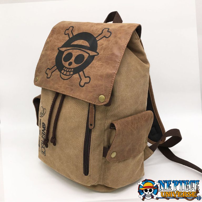 Straw Hats Logo Backpack Canvas Schoolbag (2 Styles) | One Piece Universe