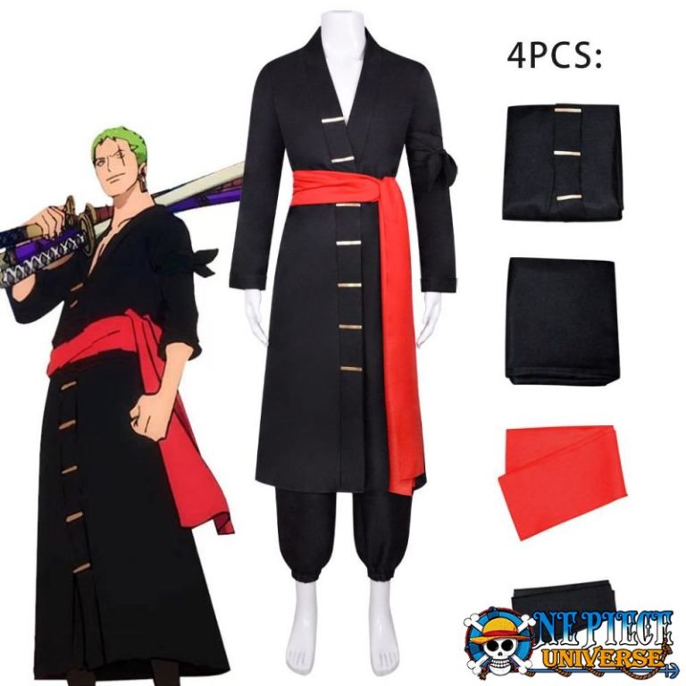 Zoro Wano Outfit Black Costume Cosplay | One Piece Universe Store