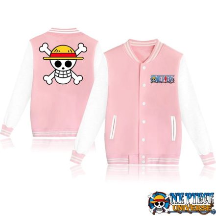 One Piece Logo Jacket Black Pink Unisex Casual | One Piece Universe