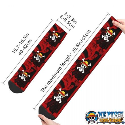 One Piece Luffy Socks Red Polyester Non-slip 40CM | One Piece Universe