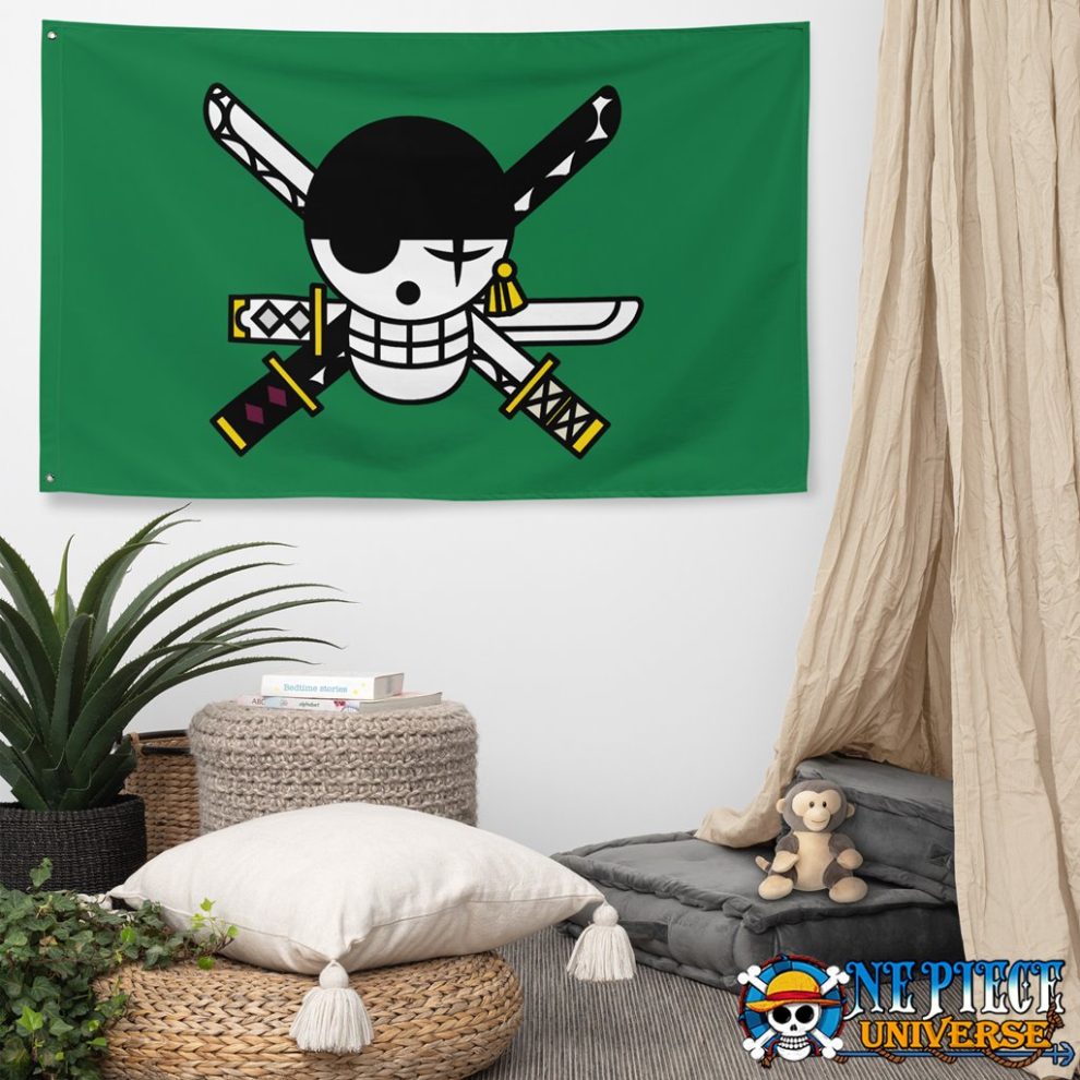 Roronoa Zoro Jolly Roger Flag One Piece | One Piece Universe Store