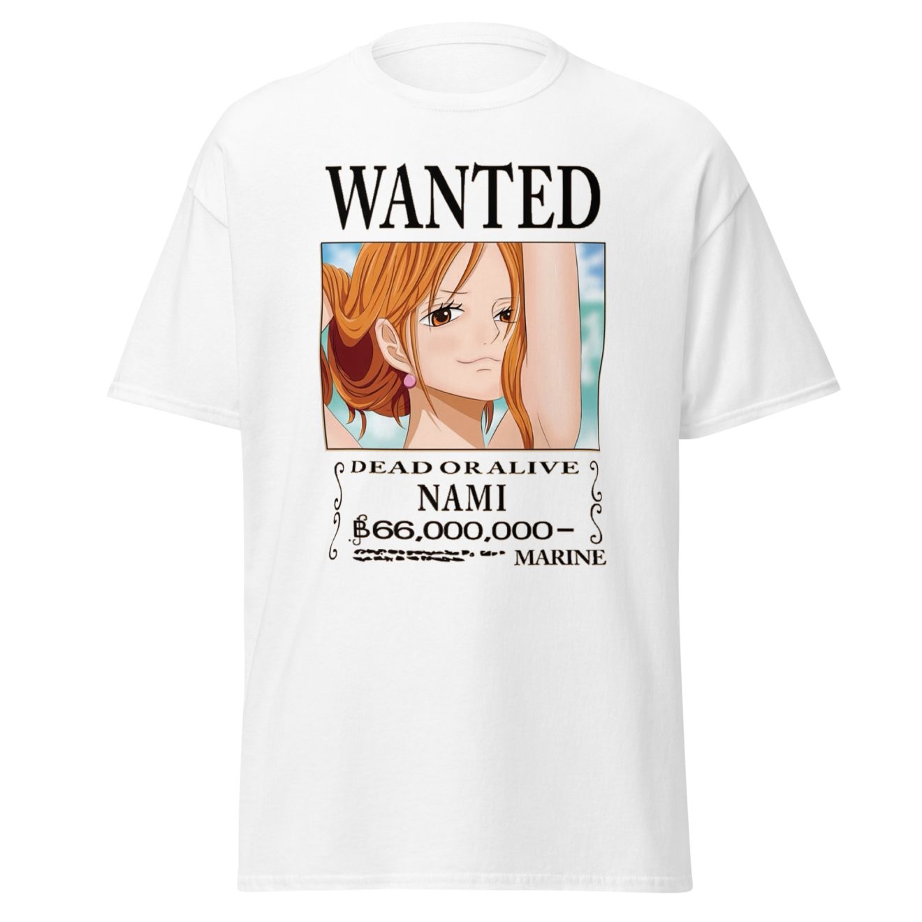 One Piece Nami Wanted Unisex T-Shirt - Official One Piece Merch ...