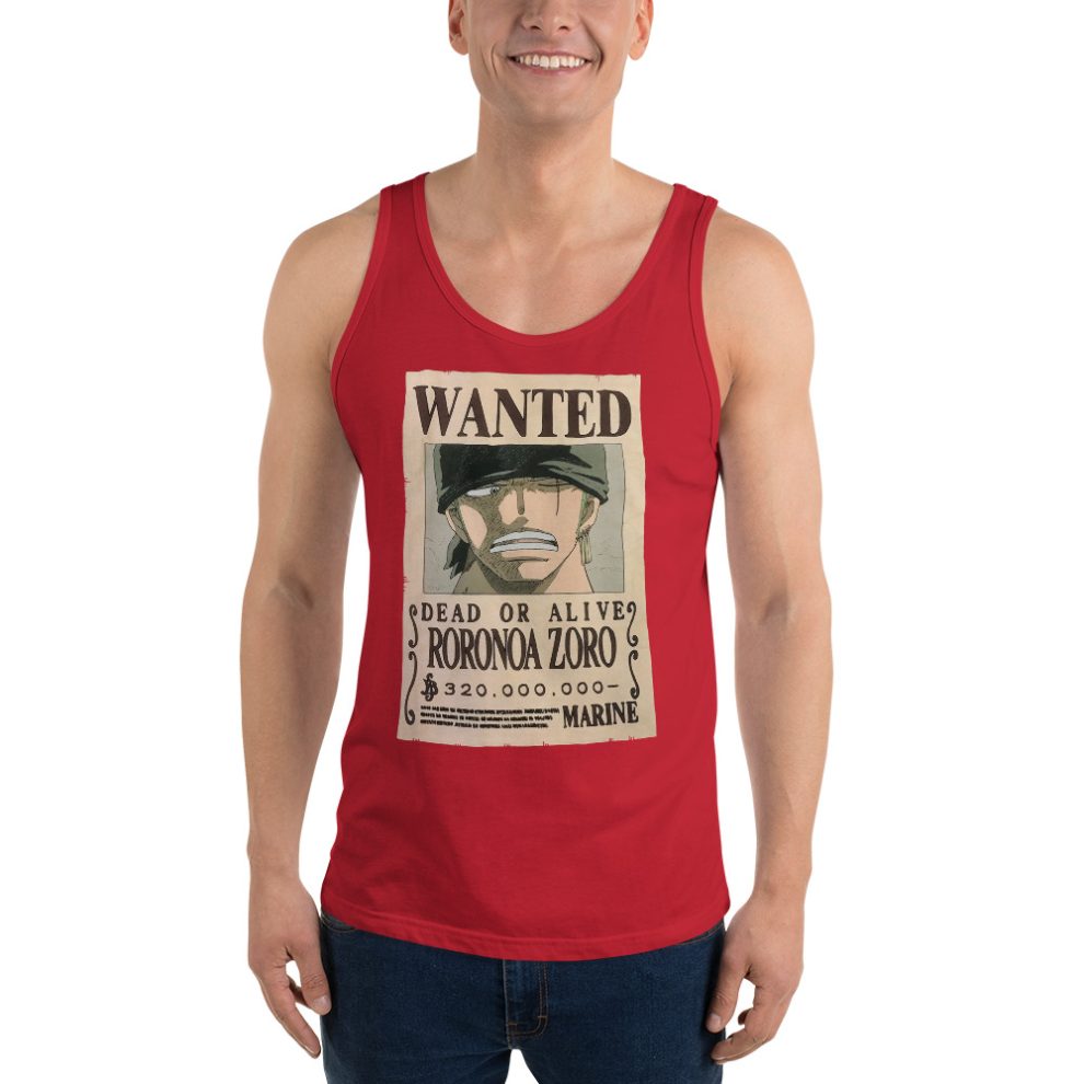 One Piece Roronoa Zoro Wanted Poster Tank Top - One Piece Universe ...