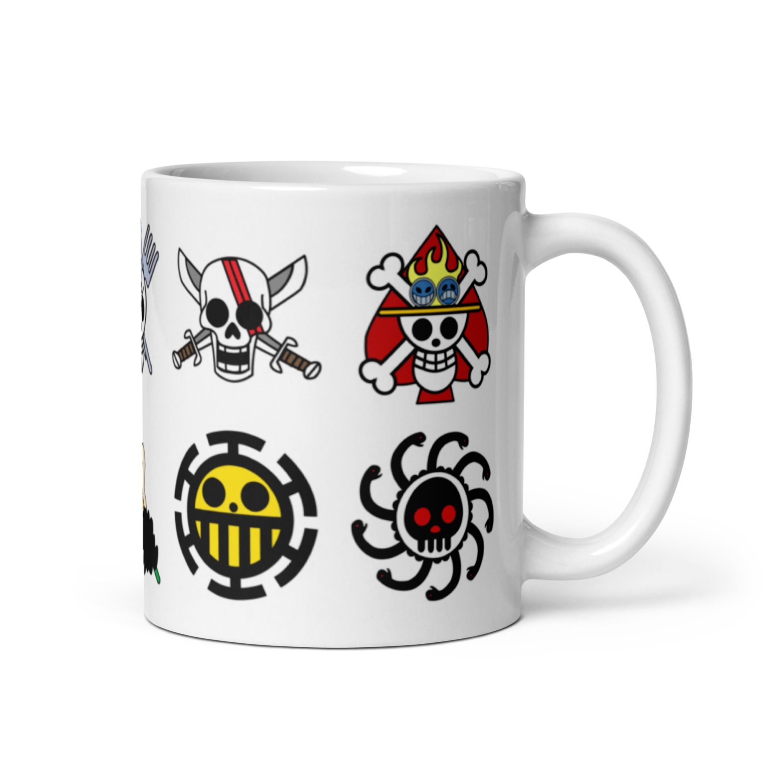 One Piece Mug Jolly Roger Symbol White glossy mug - Official One Piece ...