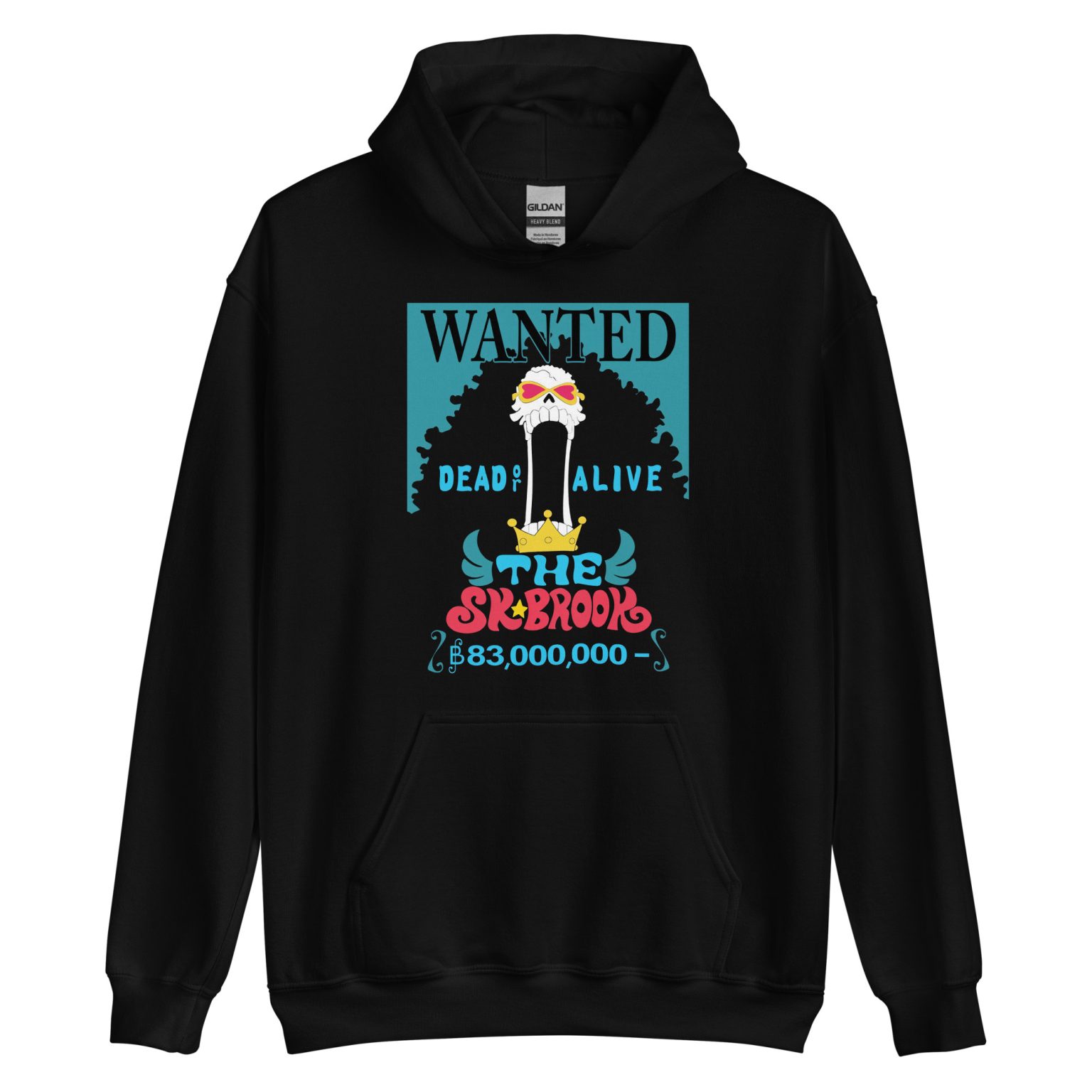 One Piece Hoodie SK Brook Poster Wanted Dead Or Alive The - Official ...