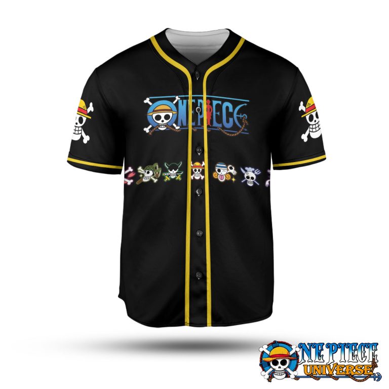 One Piece Straw Hat Symbol Baseball Jersey - Official One Piece Merch ...