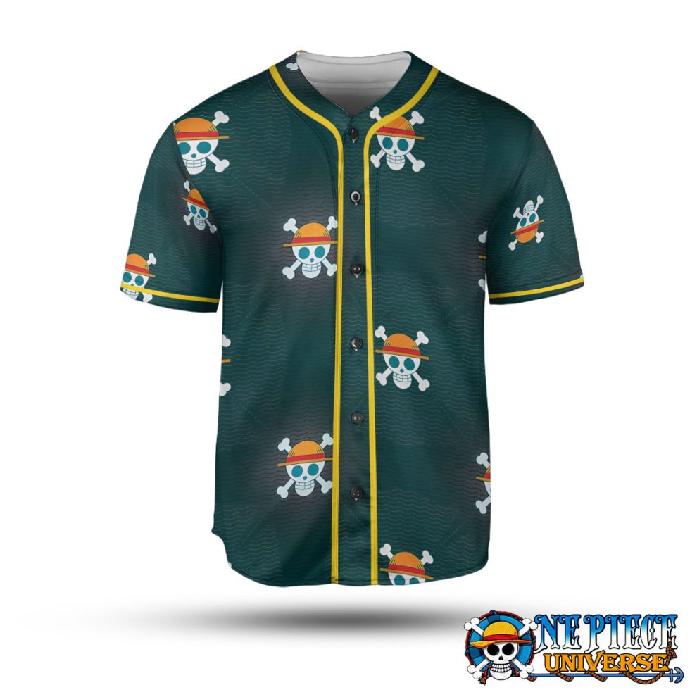 One Piece Straw Hat Symbol Baseball Jersey - Official One Piece Merch ...