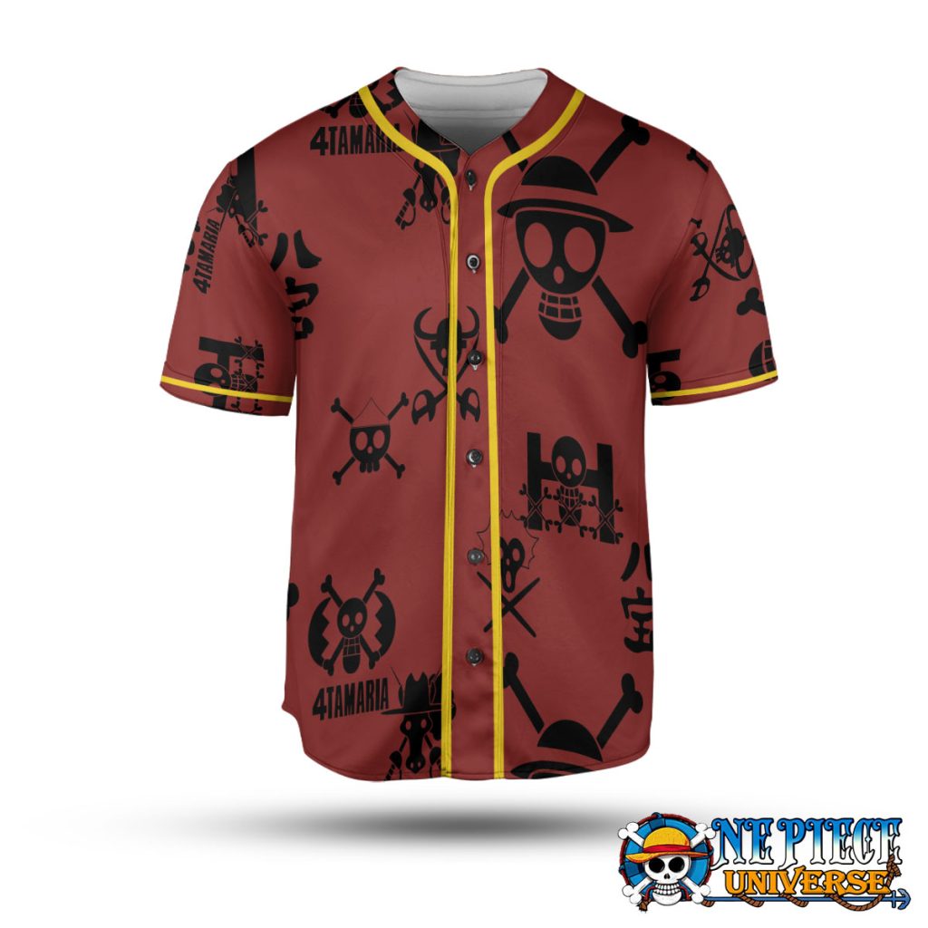 One Piece Straw Hat Symbol Baseball Jersey - Official One Piece Merch ...