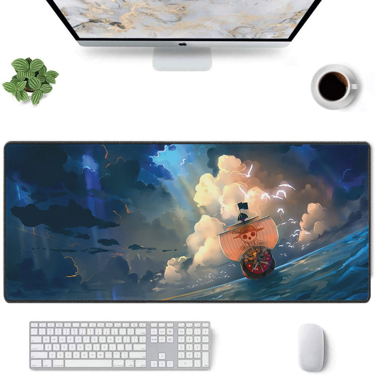 The Thousand Sunny Sailing Mouse Pad One Piece Universe | One Piece ...