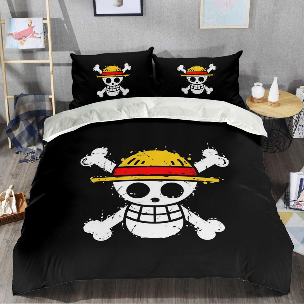 One Piece Straw Hat Logo Official Bed Set for Sale | One Piece Universe ...