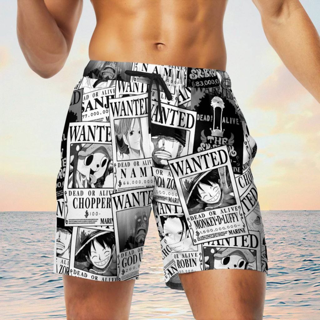 One Piece Manga Wanted Short Black and White - One Piece Universe Store