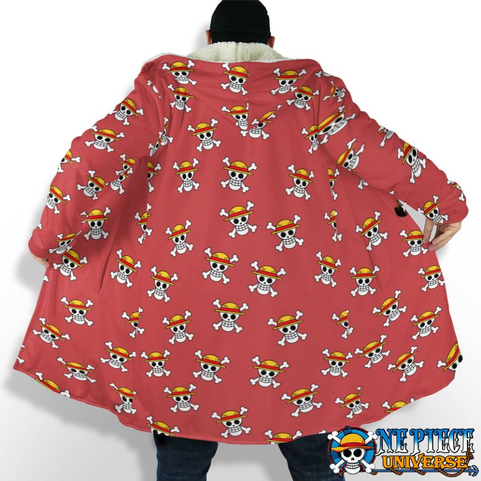 One Piece Straw Hat Logo Red Coat Fleece HOT | One Piece Universe Store