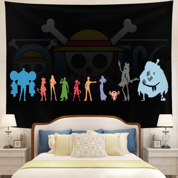 One Piece Tapestry Straw Hat Team Wall Decor new June 1, 2024