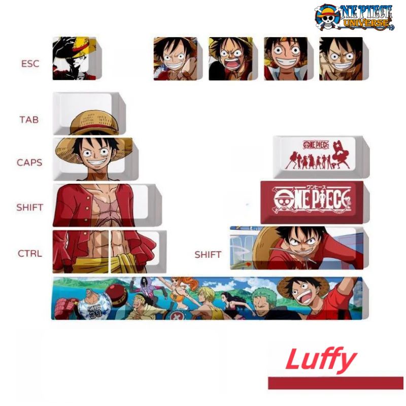 One Piece Keyboard Keys Set Cool: Luffy, Zoro(2 styles) | One Piece ...