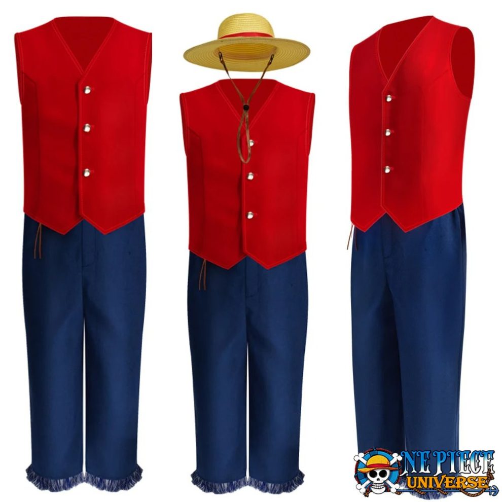 Luffy Live Action Costume Cosplay Halloween for Sale | One Piece ...