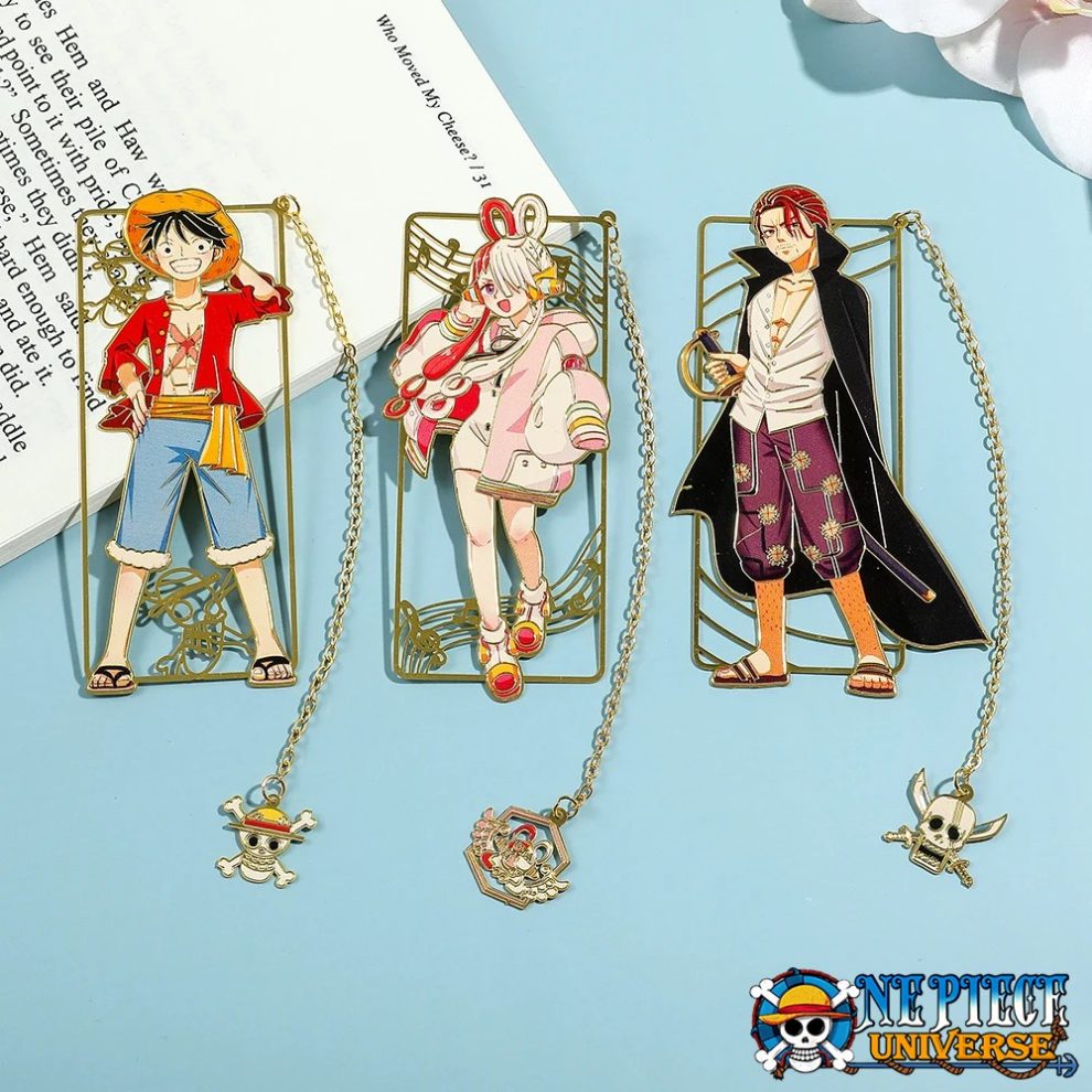 Luffy Shanks Uta Bookmark School Supplies Metal Gifts | One Piece Universe Store