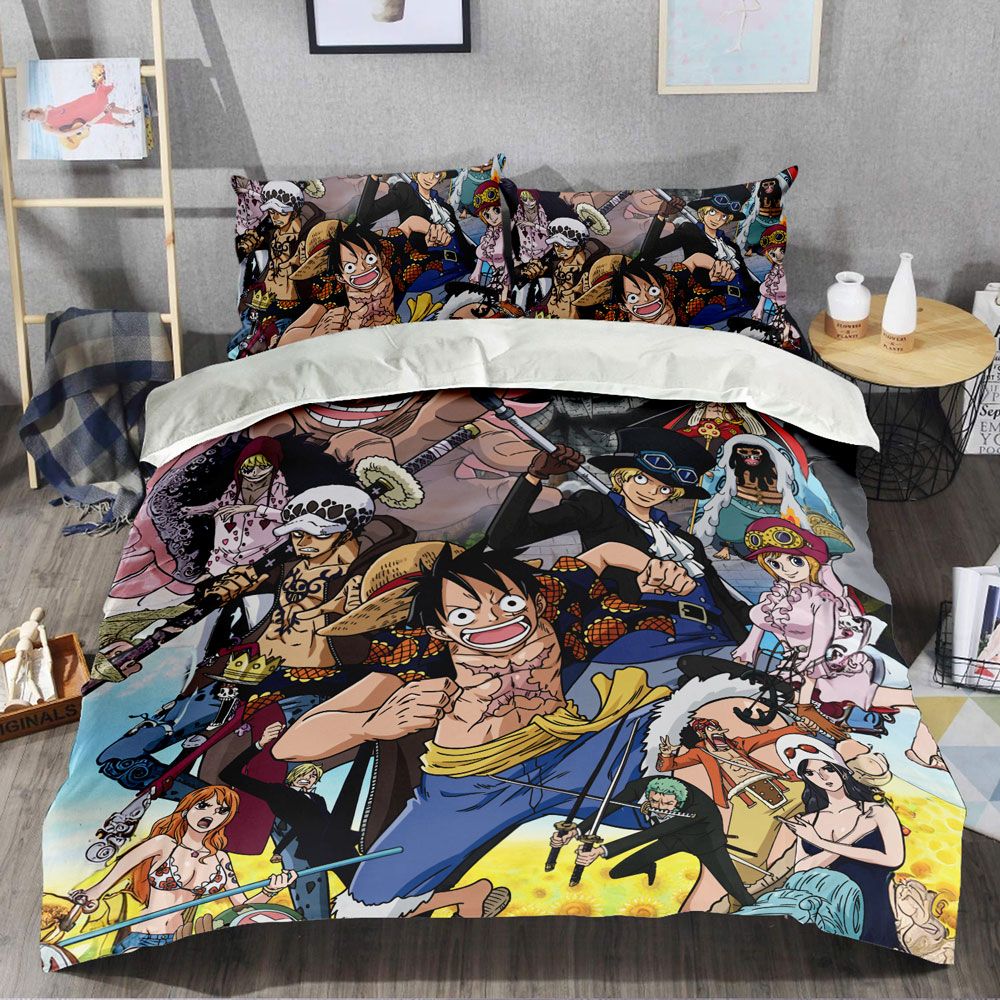 One Piece Bedding Set Straw Hat Pirates Dressrosa Arc | One Piece Universe
