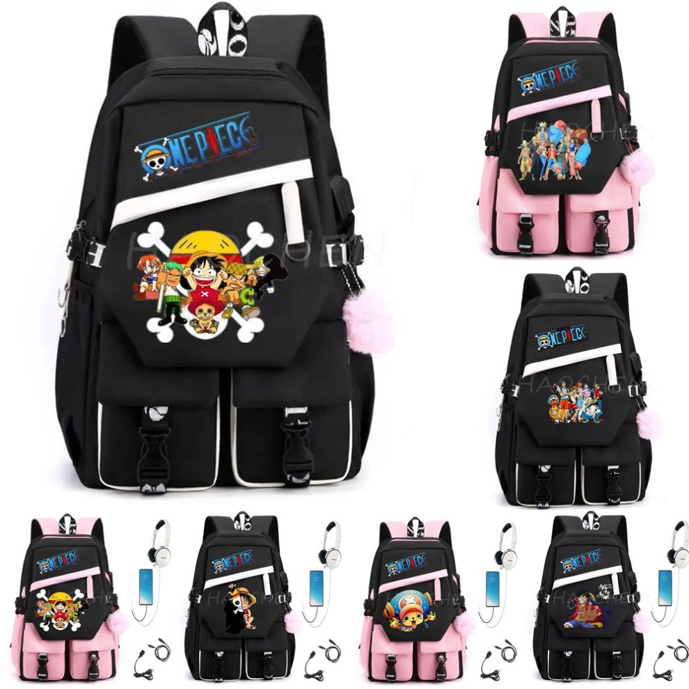Anime Backpacks One Piece Cute For Girl Boy schoolbag 2 Color | One ...